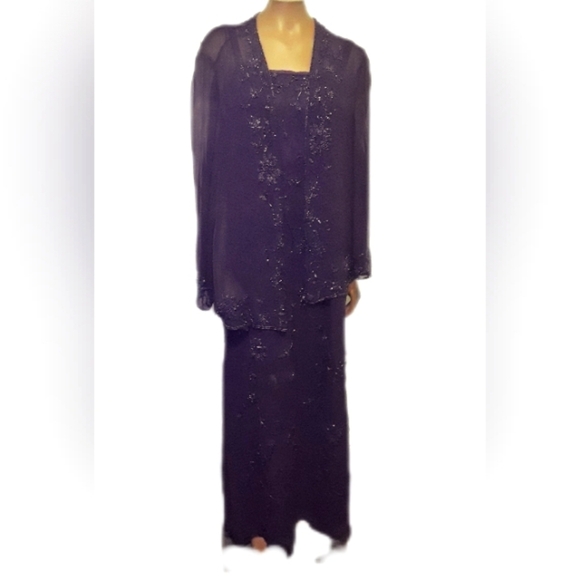 Scala | Dresses | Vintage Scala Hand Made Beaded Evening Gown Wbolaro ...